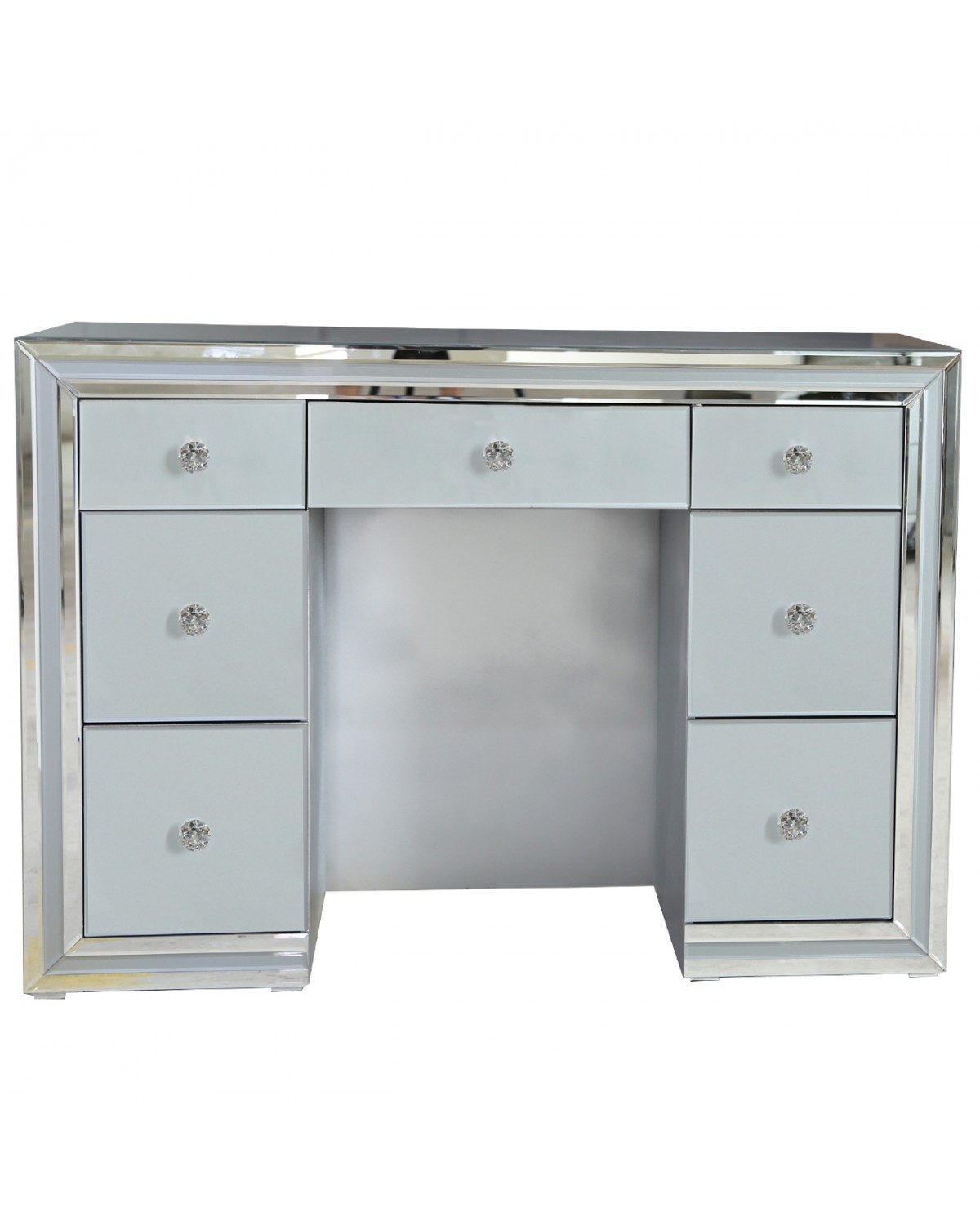 Glenkeen Furnishings. Manhattan Grey 7 Drawer Dressing Table