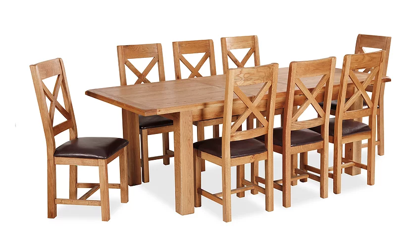 Glenkeen Furnishings. Salisbury Cross Back Chair with PU Seat