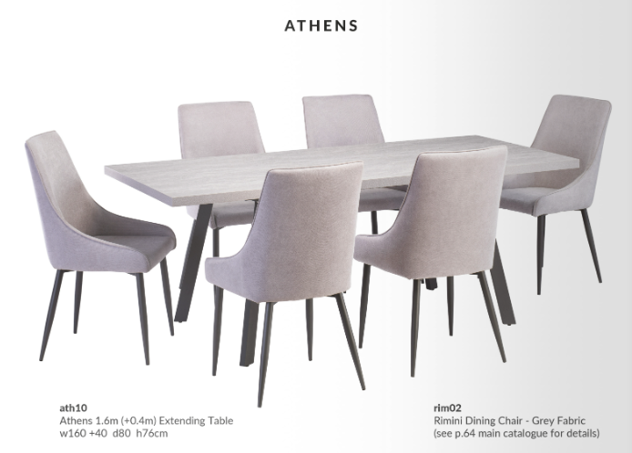 Glenkeen Furnishings. Athens 1.6 - 2.0m Extending Table